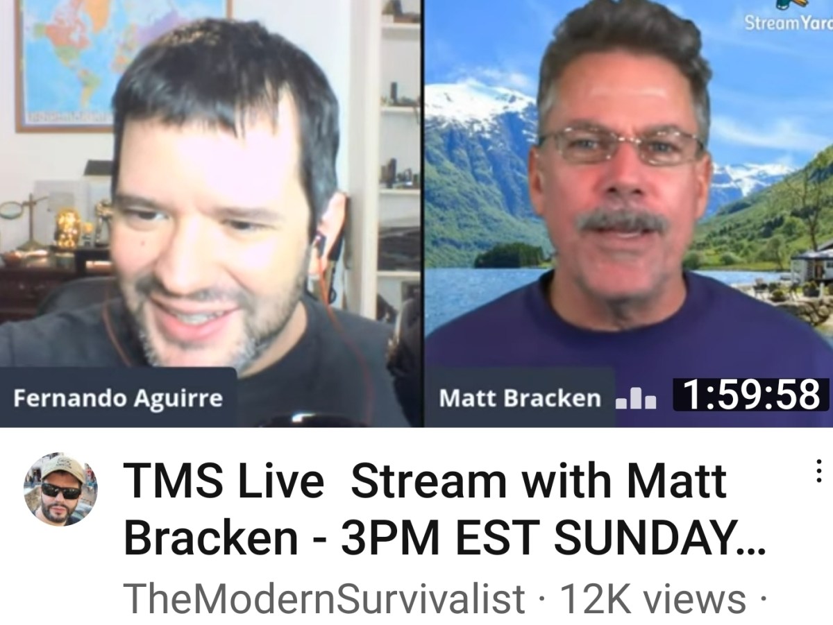 Fernando Aguirre and Matt Bracken. Two guys that know whats going on ...